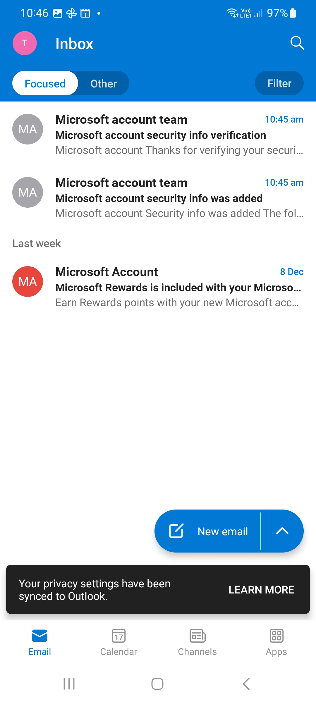 User setup: Outlook for Android devices | The Vault Corporation